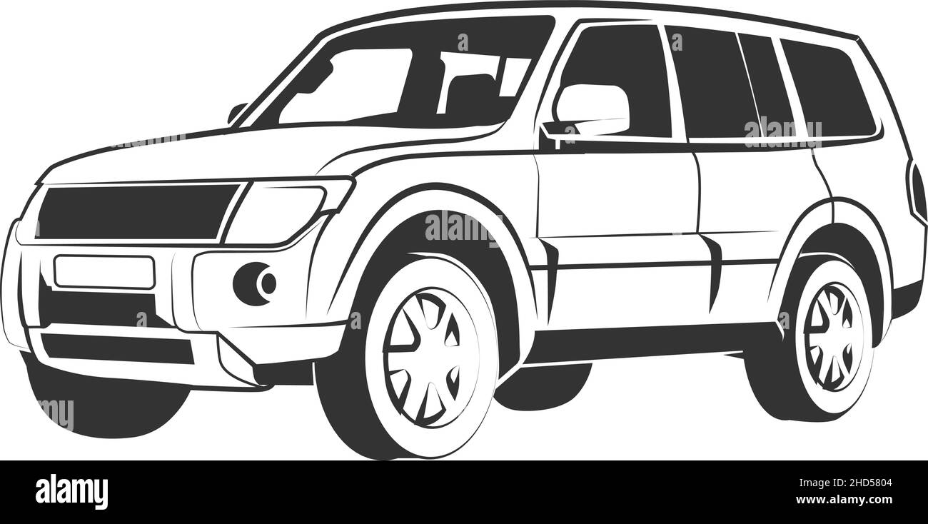 Side view vehicle logo Black and White Stock Photos & Images - Alamy