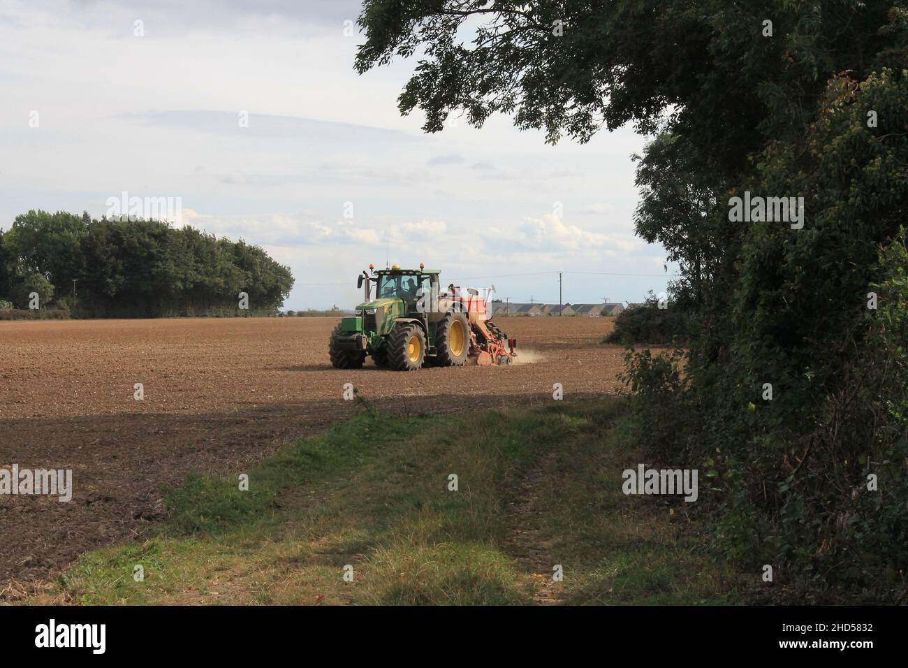 Garforth near Leeds West Yorkshire,UK 18th July 2021 farmer ploughing ...