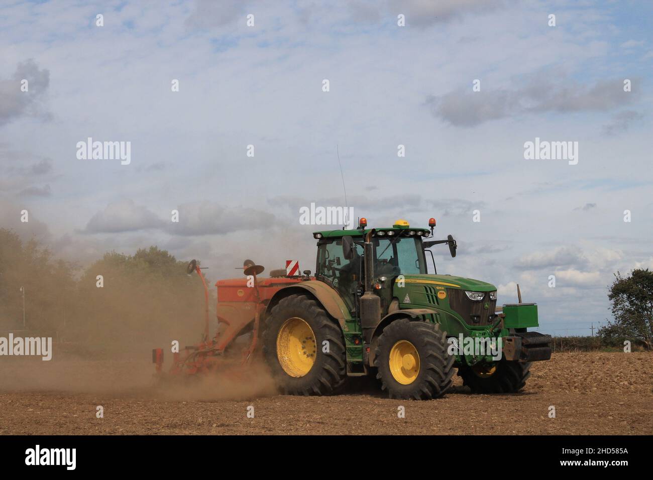 Garforth near Leeds West Yorkshire,UK 18th July 2021 farmer ploughing ...