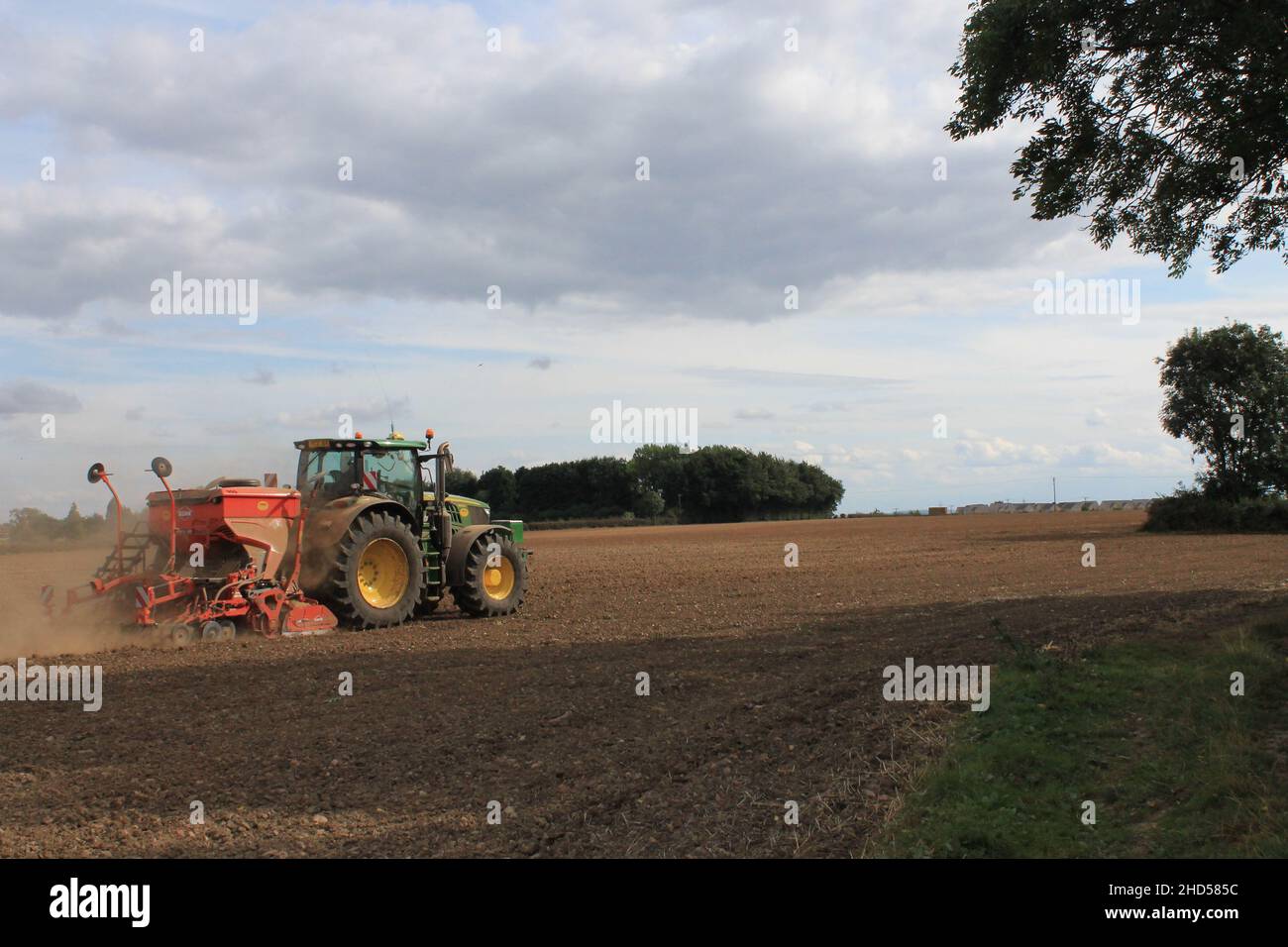 Garforth near Leeds West Yorkshire,UK 18th July 2021 farmer ploughing ...