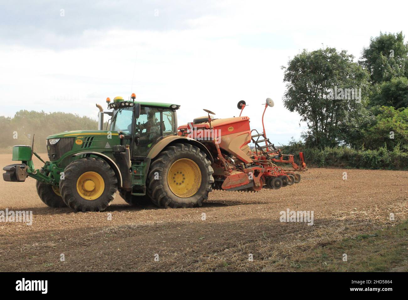 Garforth near Leeds West Yorkshire,UK 18th July 2021 farmer ploughing ...