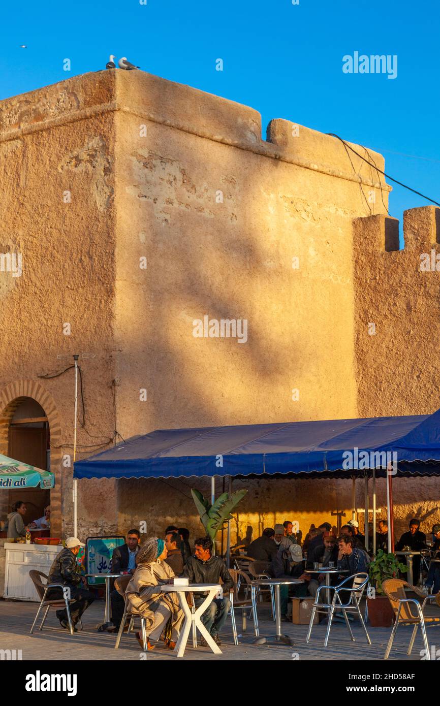 Cafe, Essaouira, Morocco, North Africa Stock Photo - Alamy