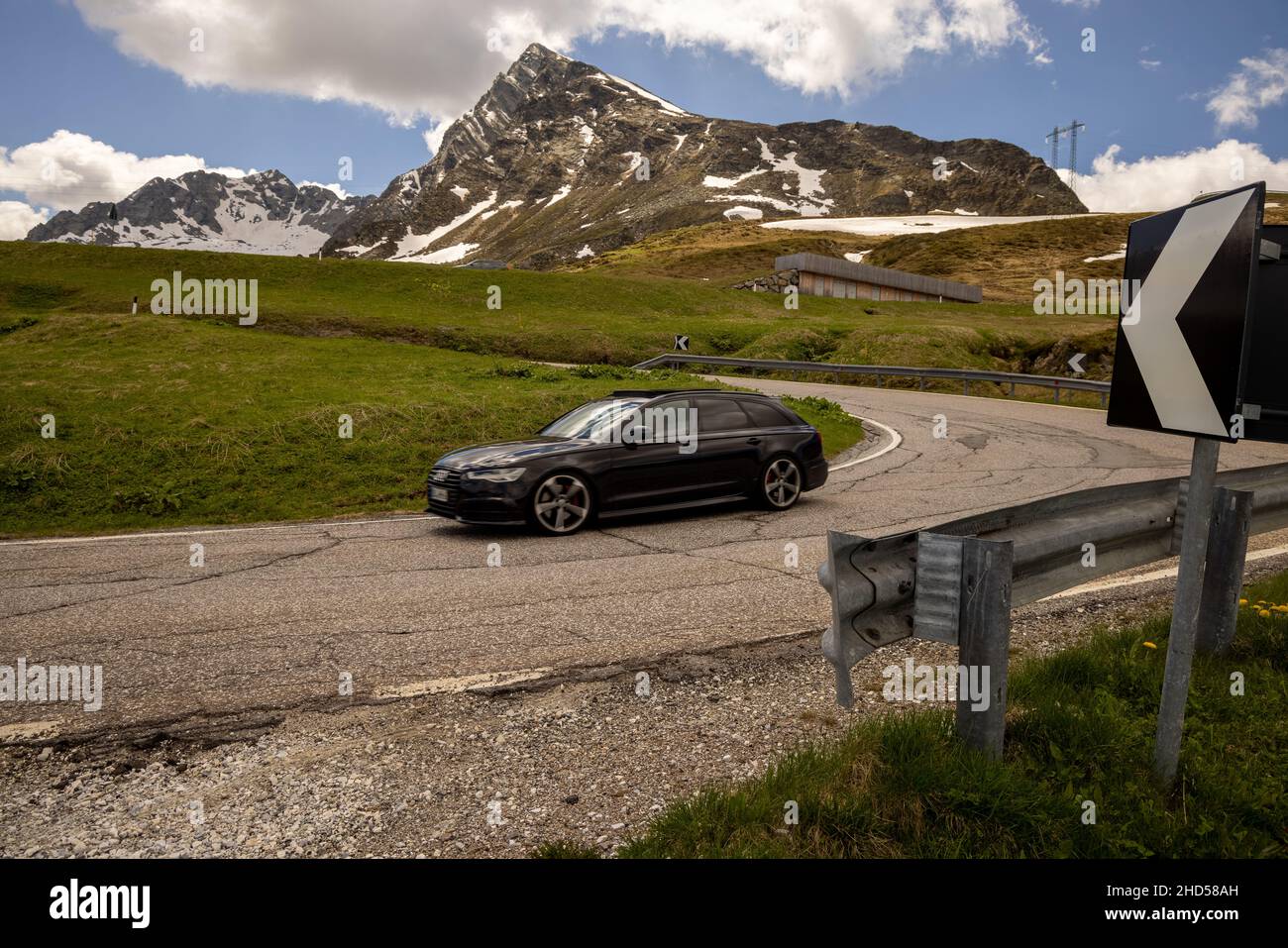 Italian Alps. Countryside view of the Funes valley St. Magdalena or ...