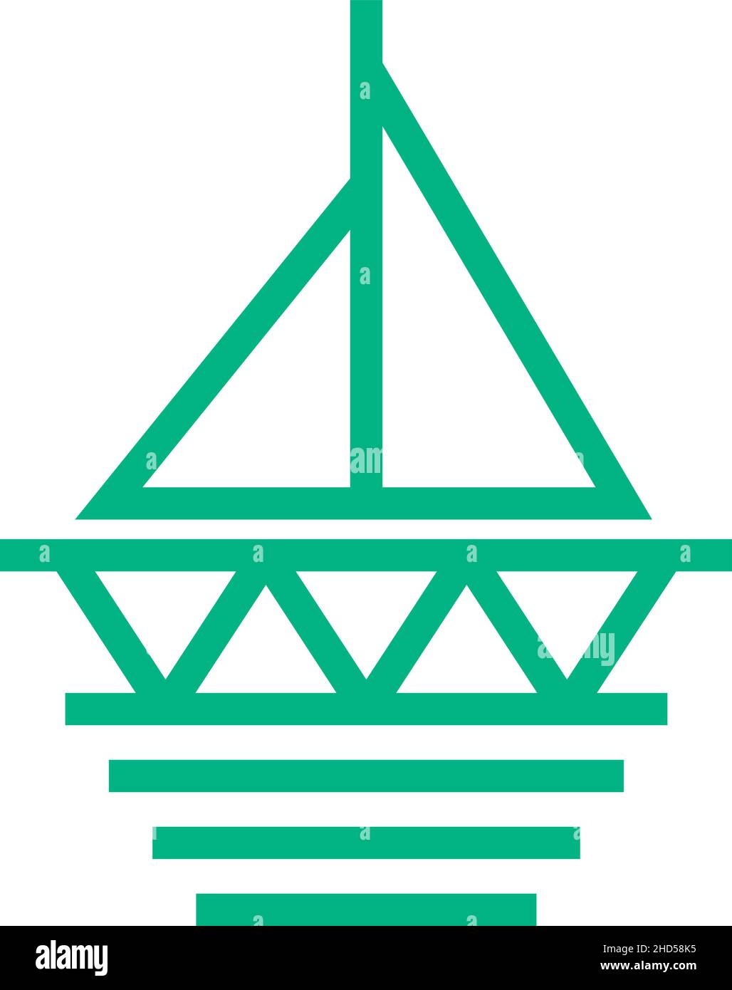 Stylized boat logo. Geometric ship icon. Yacht symbol Stock Vector ...