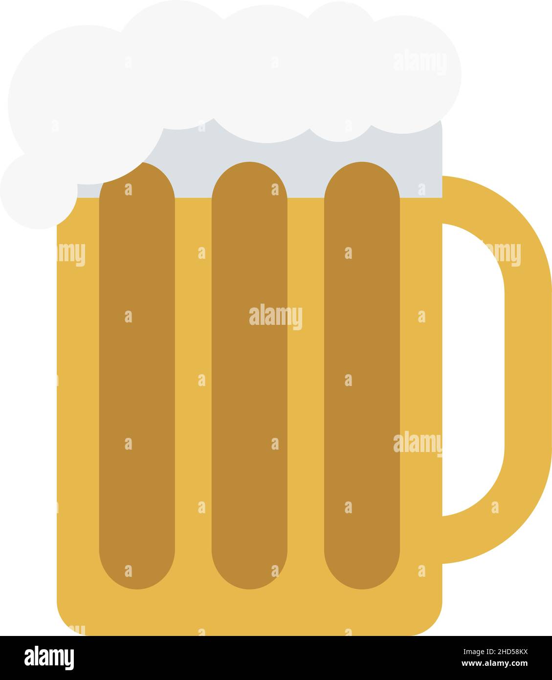 Illustration frothy beer glass Stock Vector Images - Alamy