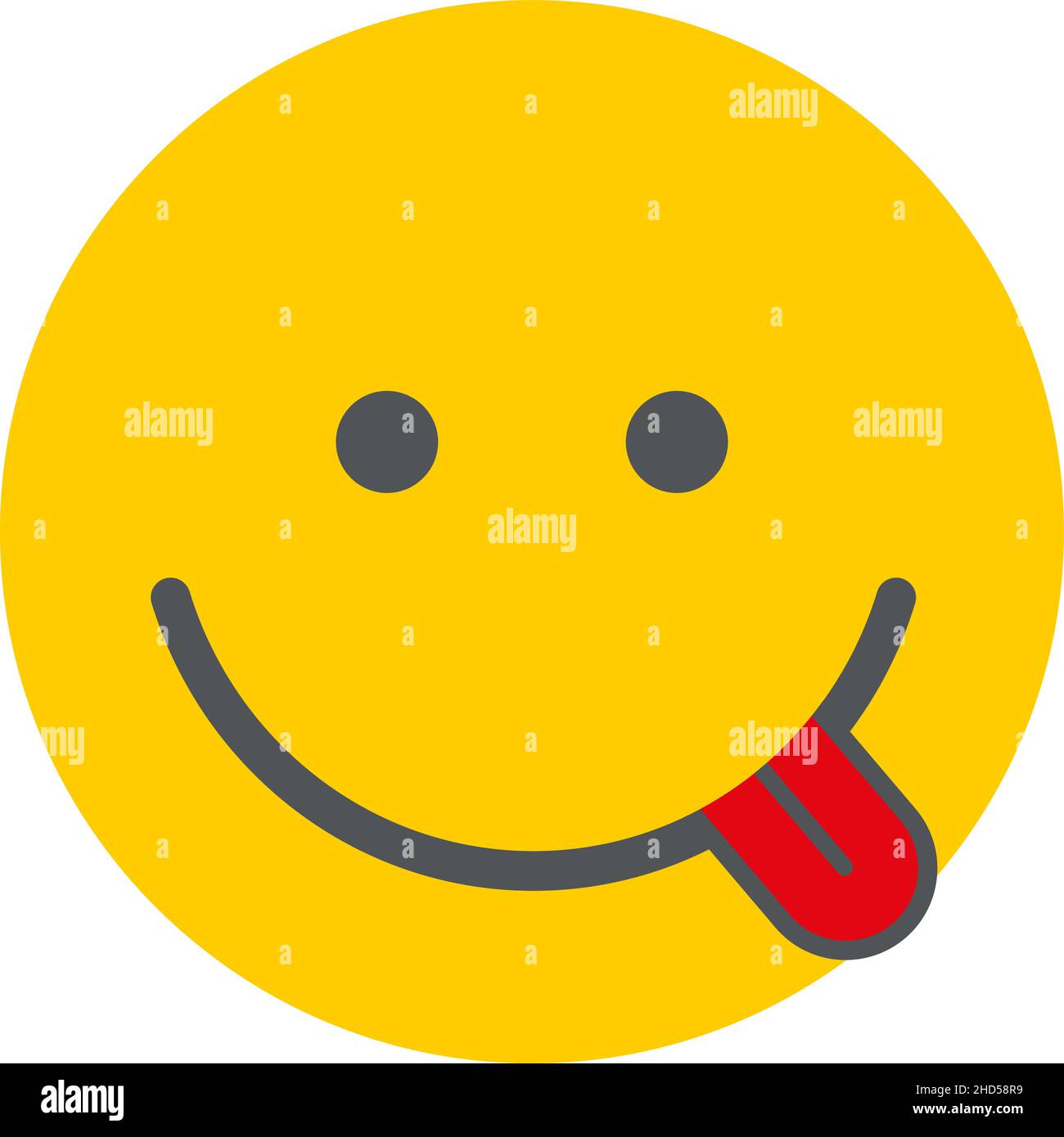 Face savoring delicious food. Licking lips emoji Stock Vector Image ...