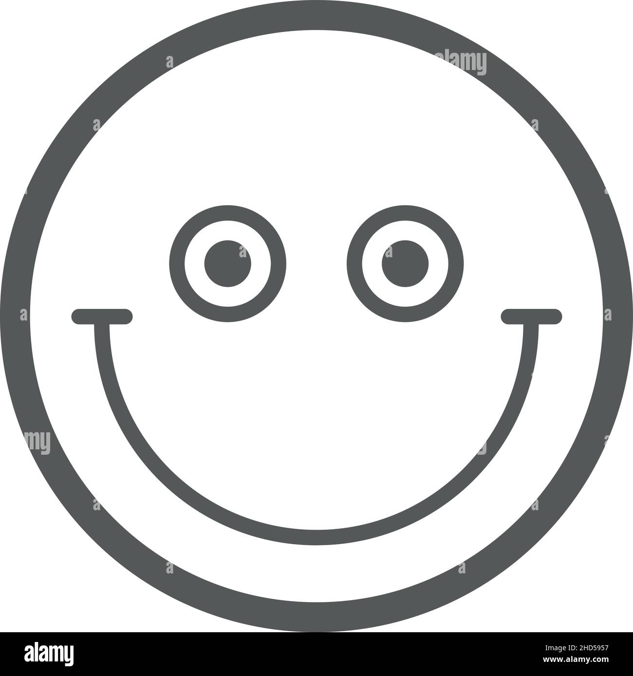 Simple smiling face. Positive emoji. Happy emoticon Stock Vector Image ...