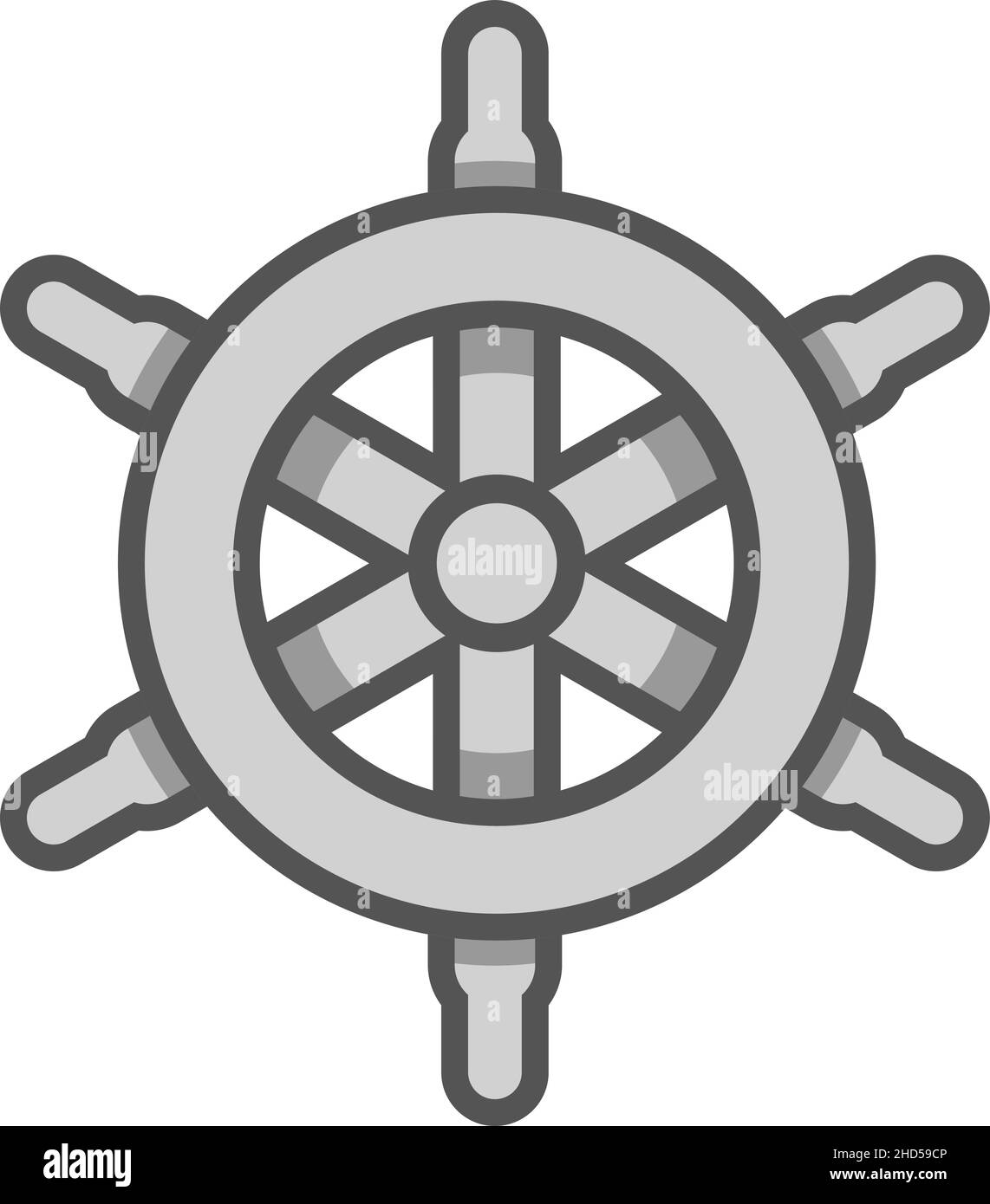 Ship steering wheel icon. Nautical course control symbol Stock Vector ...