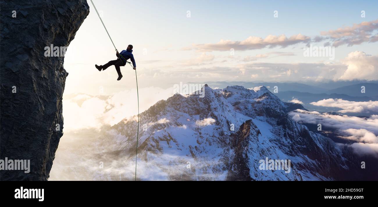 Rappelling snow hi-res stock photography and images - Alamy