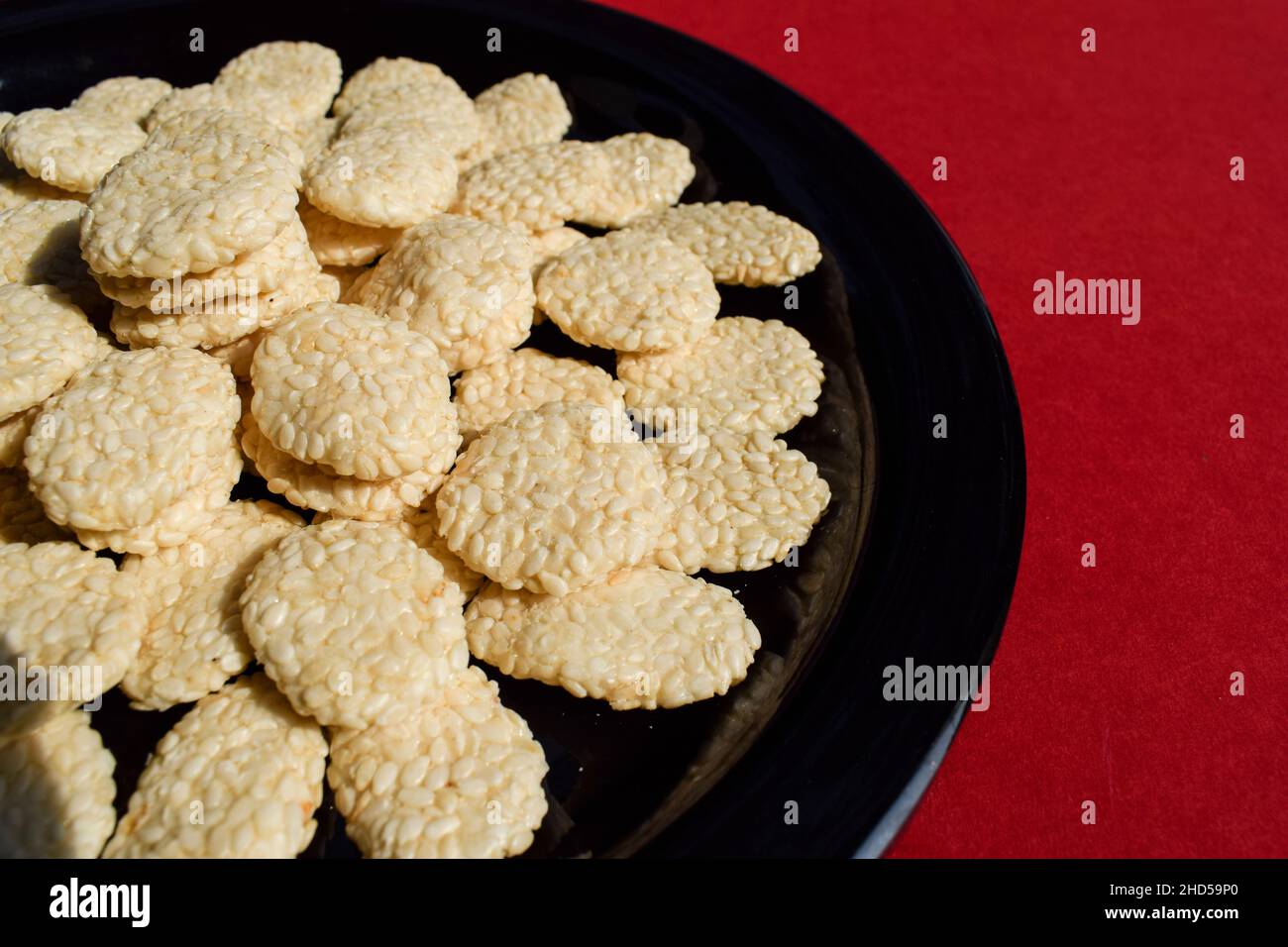 Indian Sweet food Rewri also known as rewadi or revadi is popular ...