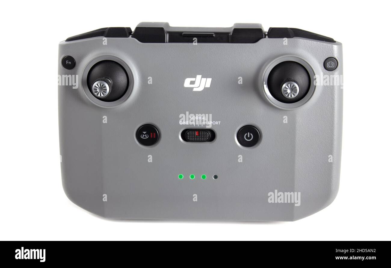 Remote control dji mavic mini 2 isolated on white background. Vinnytsia ...