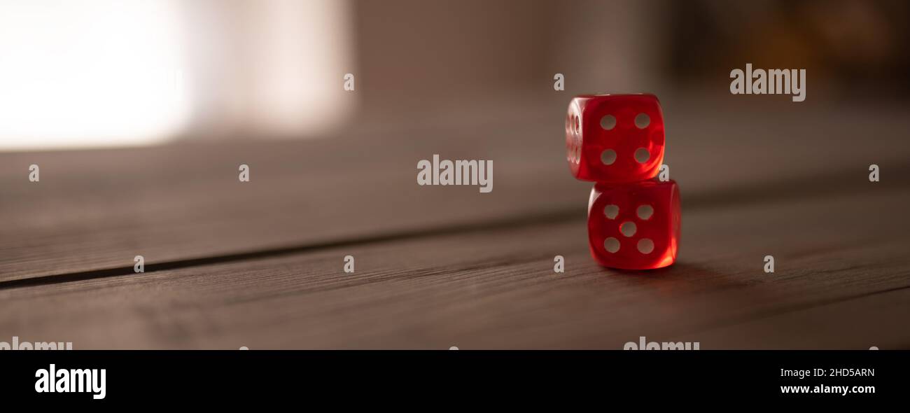 Red game dice hi-res stock photography and images - Alamy