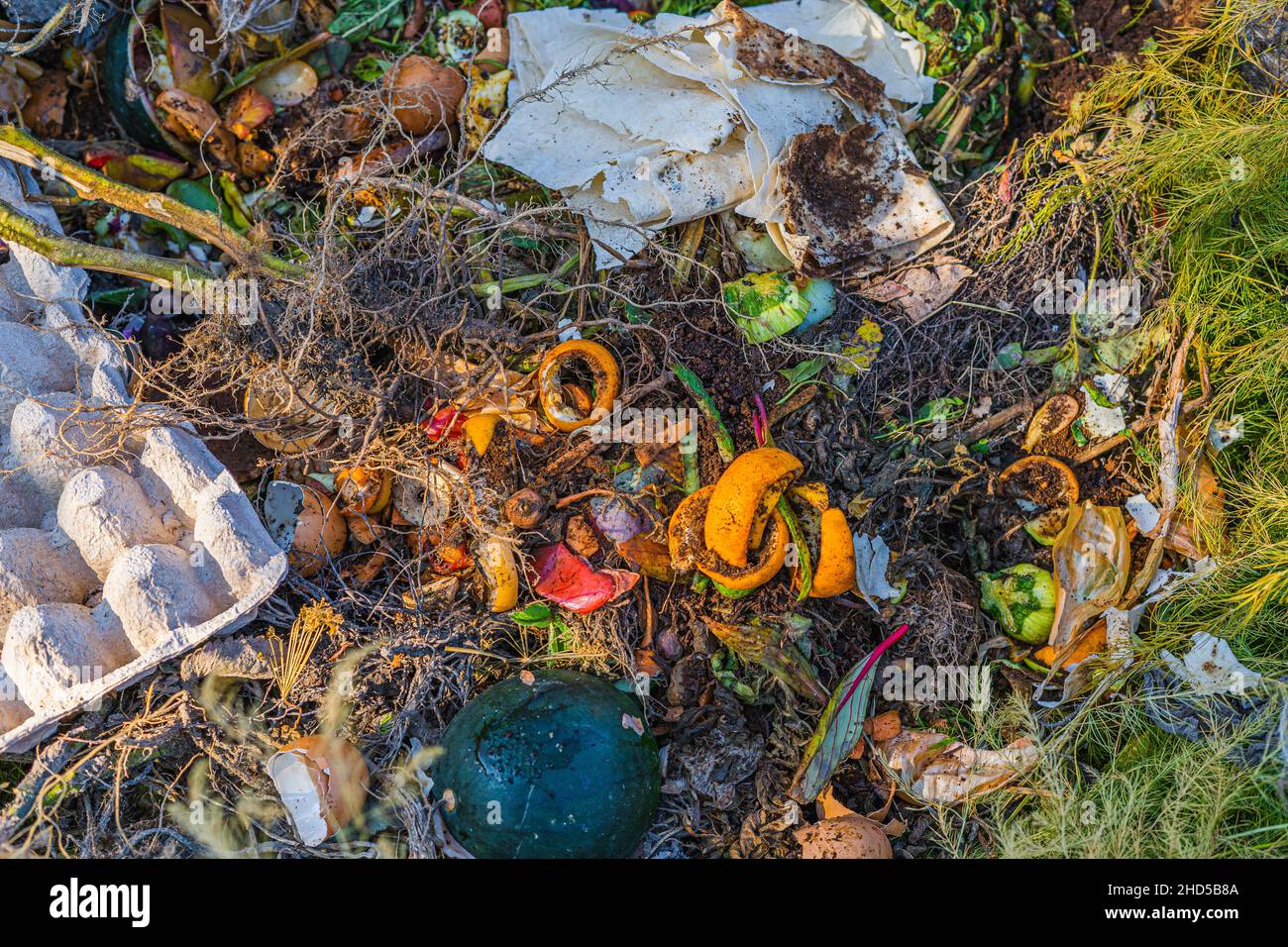 Compost heap. Separate sorting of organic waste Stock Photo - Alamy