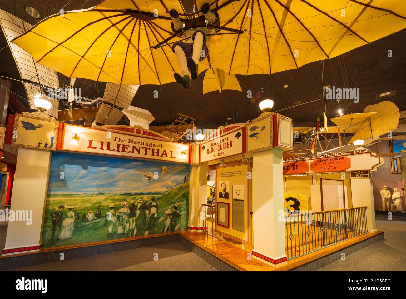Lilienthal display at the Smithsonian National Air and Space Museum ...