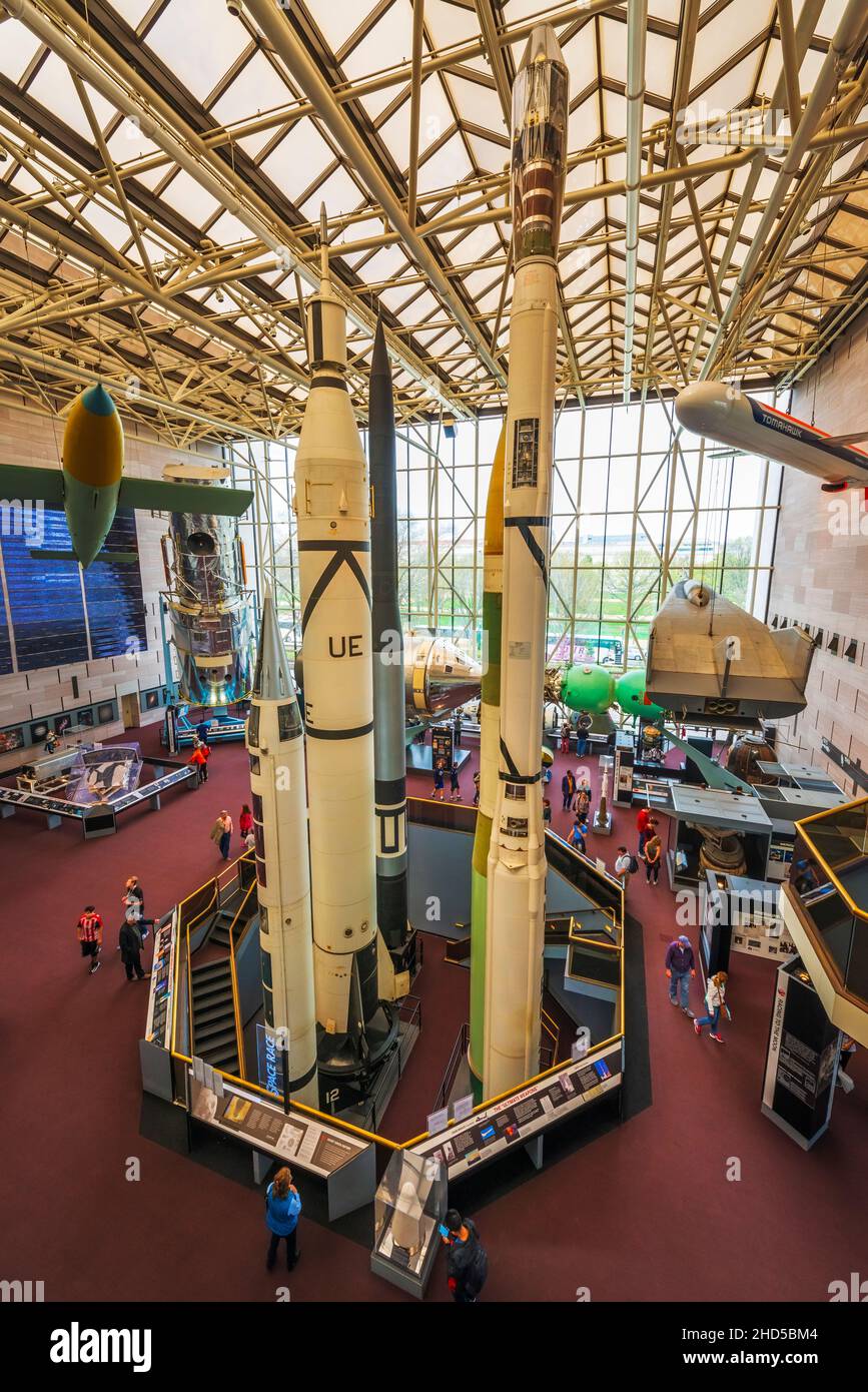Rockets on display at the Smithsonian National Air and Space Museum ...