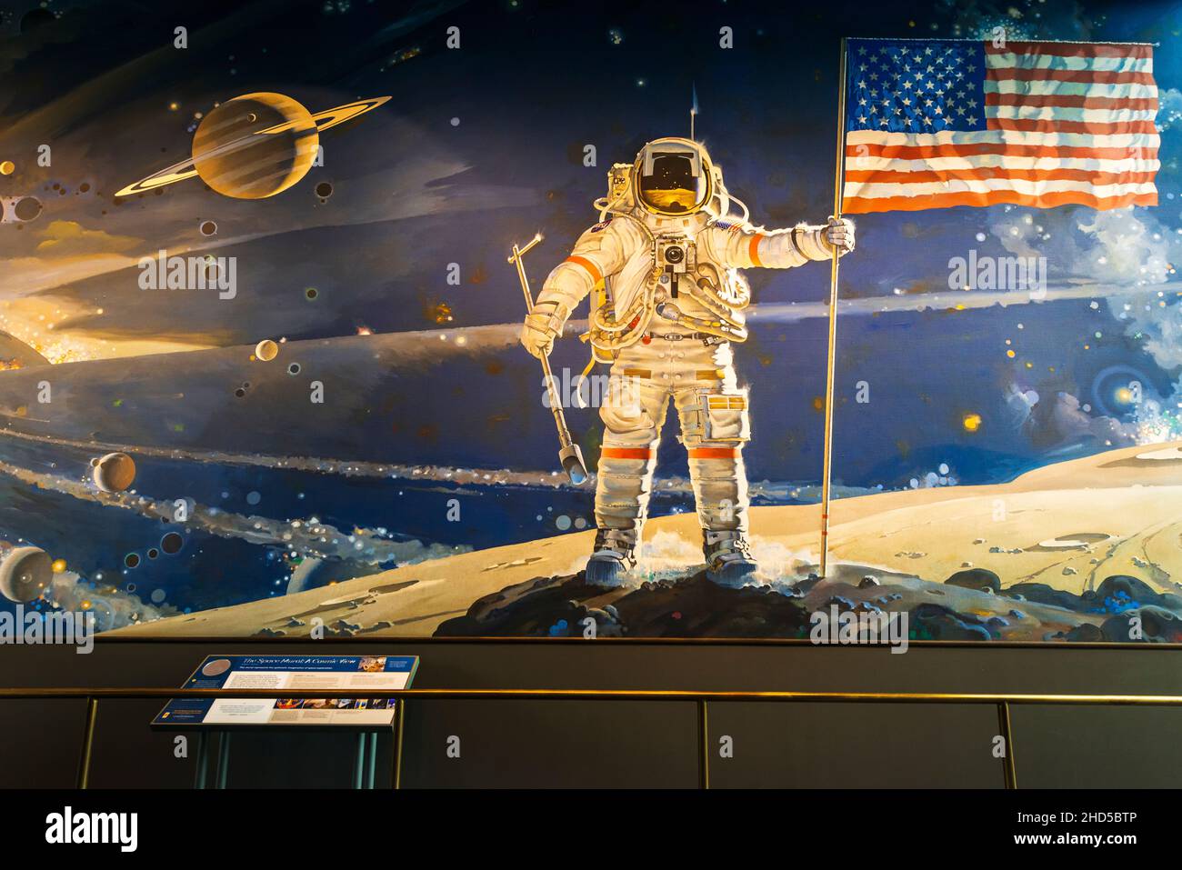 Moon landing display at the Smithsonian National Air and Space Museum ...