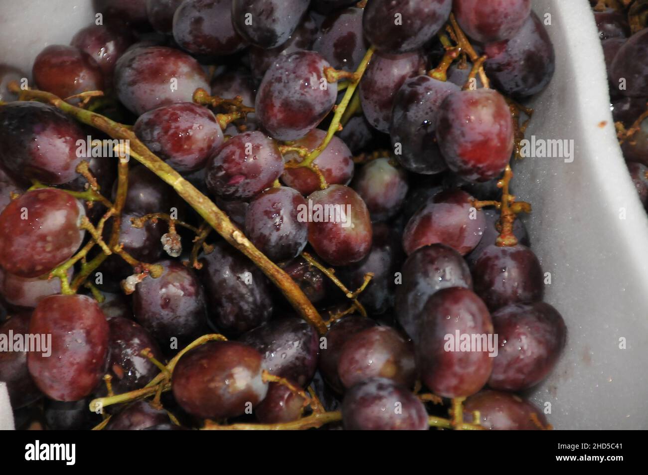 Copenhagen/Denmark./03 Januaryr 2022/ Red grapes for sale at grocery ...