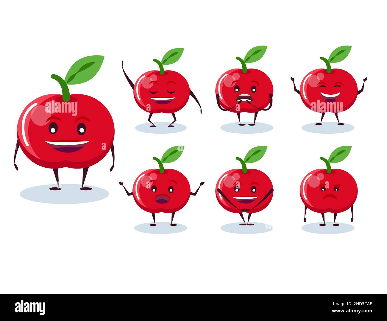 Red apple cartoon character hi-res stock photography and images - Alamy
