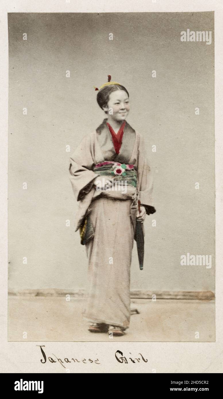 19th century vintage photograph - 1860's Japan carte de visite ...