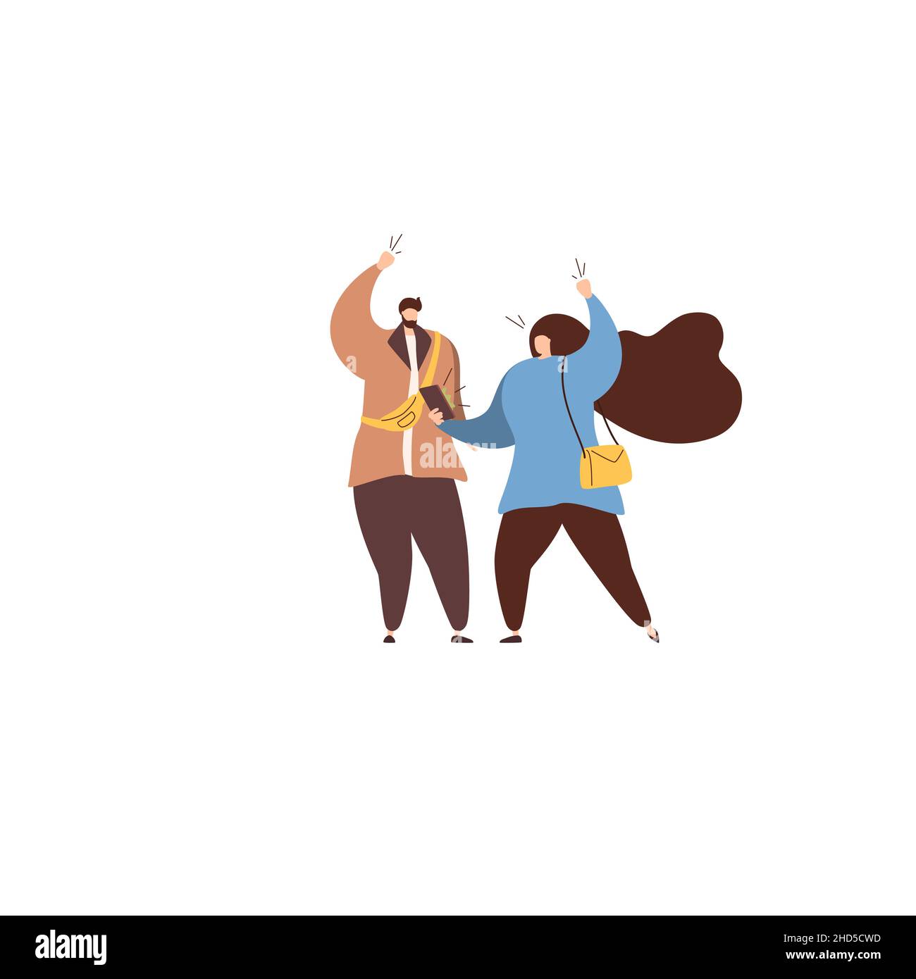 Happy people celebrating success and victory. Concept of win ...