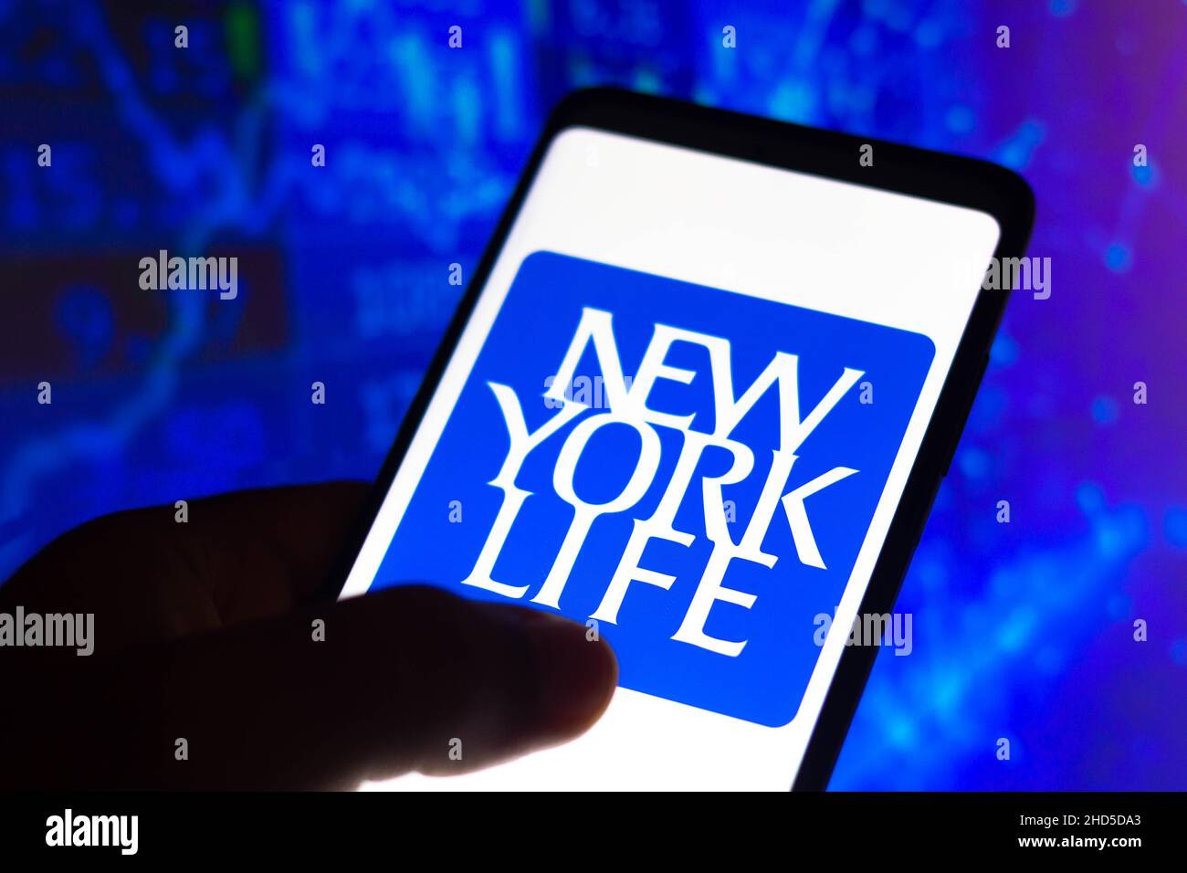 In this photo illustration, the New York Life Insurance Company logo ...