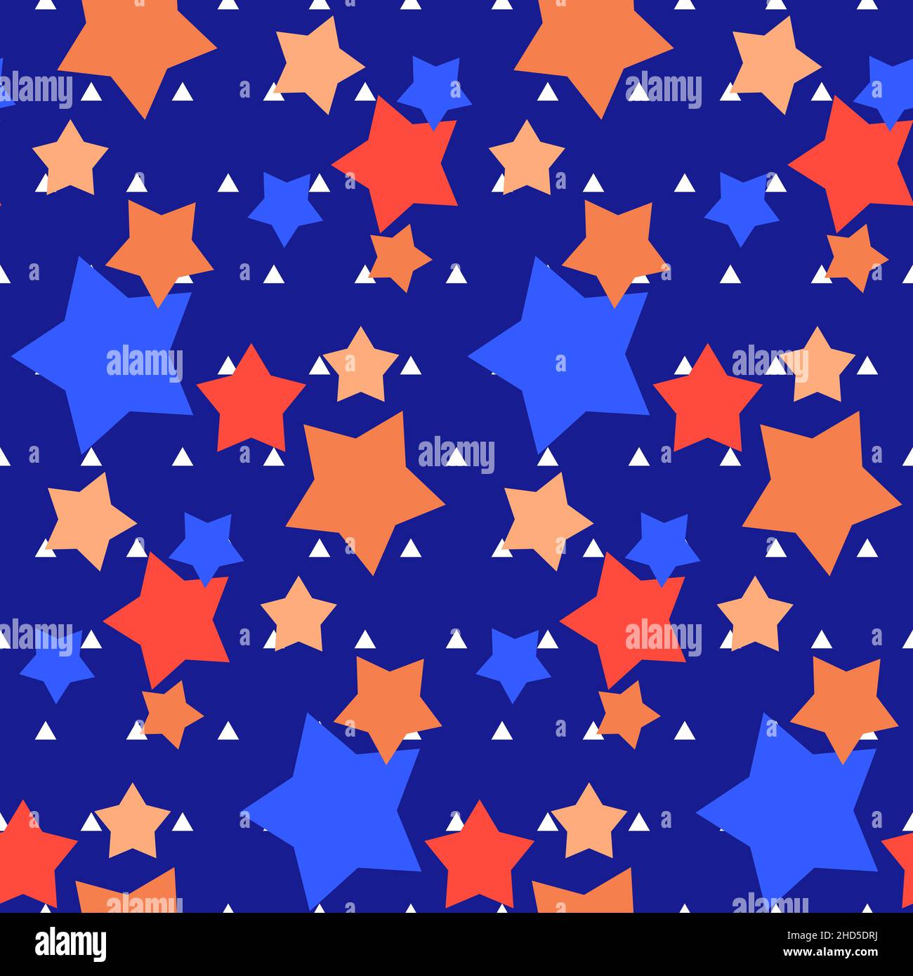 Vector seamless Memphis pattern with stars. Night sky Stock Vector ...