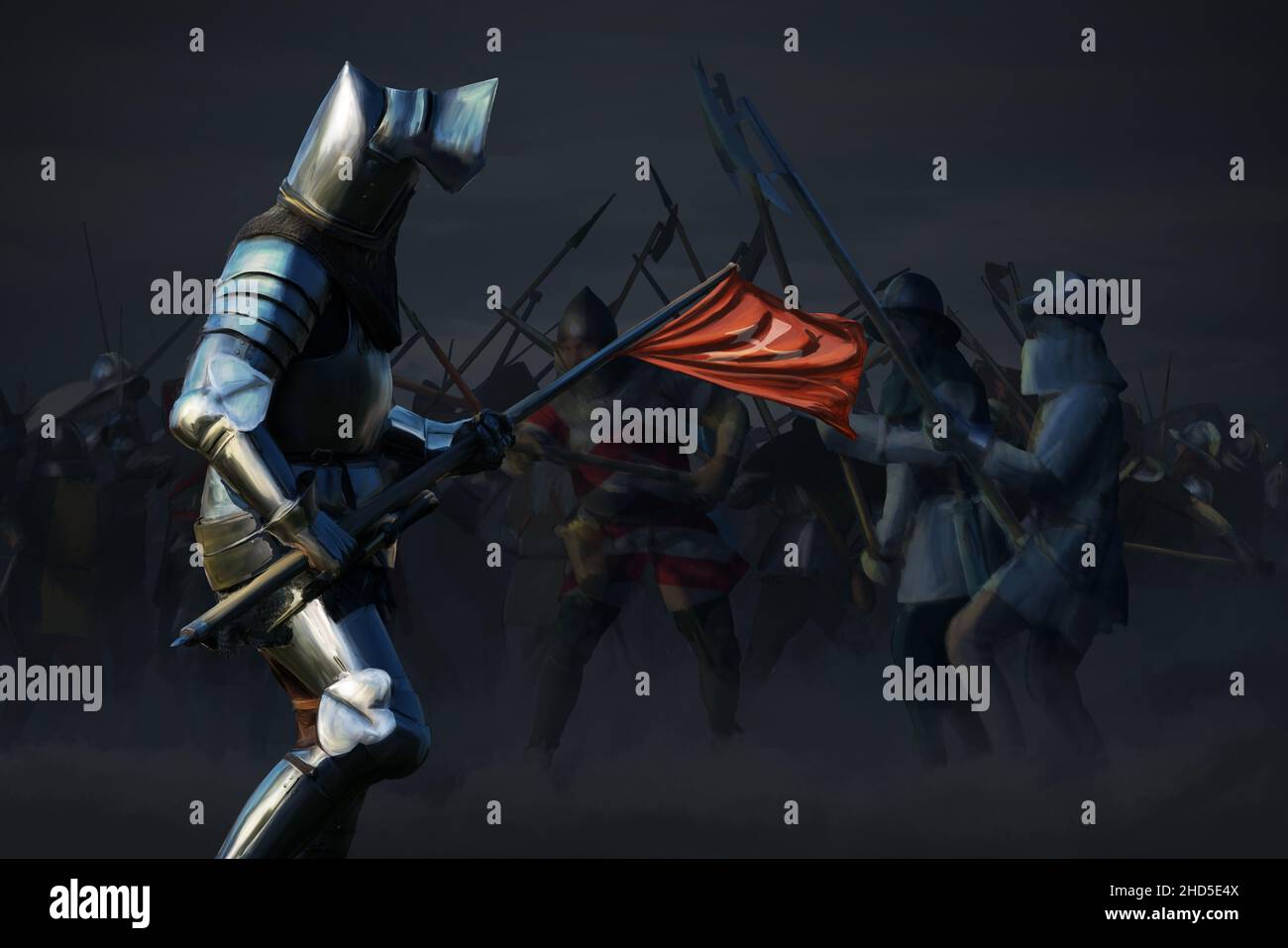 Knight medieval painting hi-res stock photography and images - Alamy