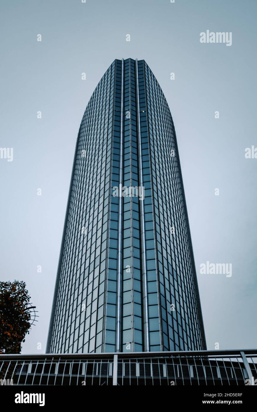 Vertical shot of a business building made of glass in Rotterdam ...