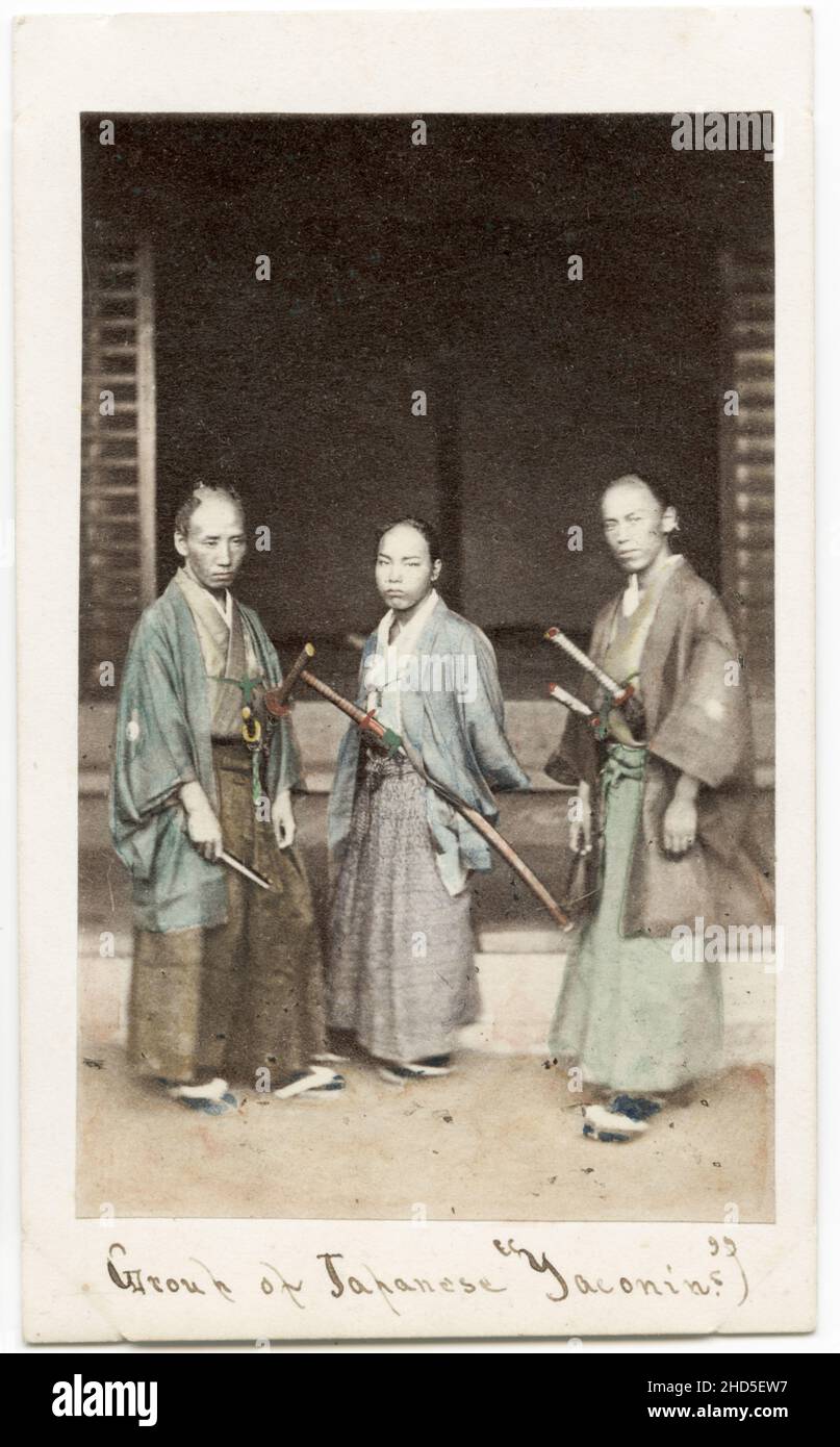19th century vintage photograph - 1860's Japan carte de visite ...