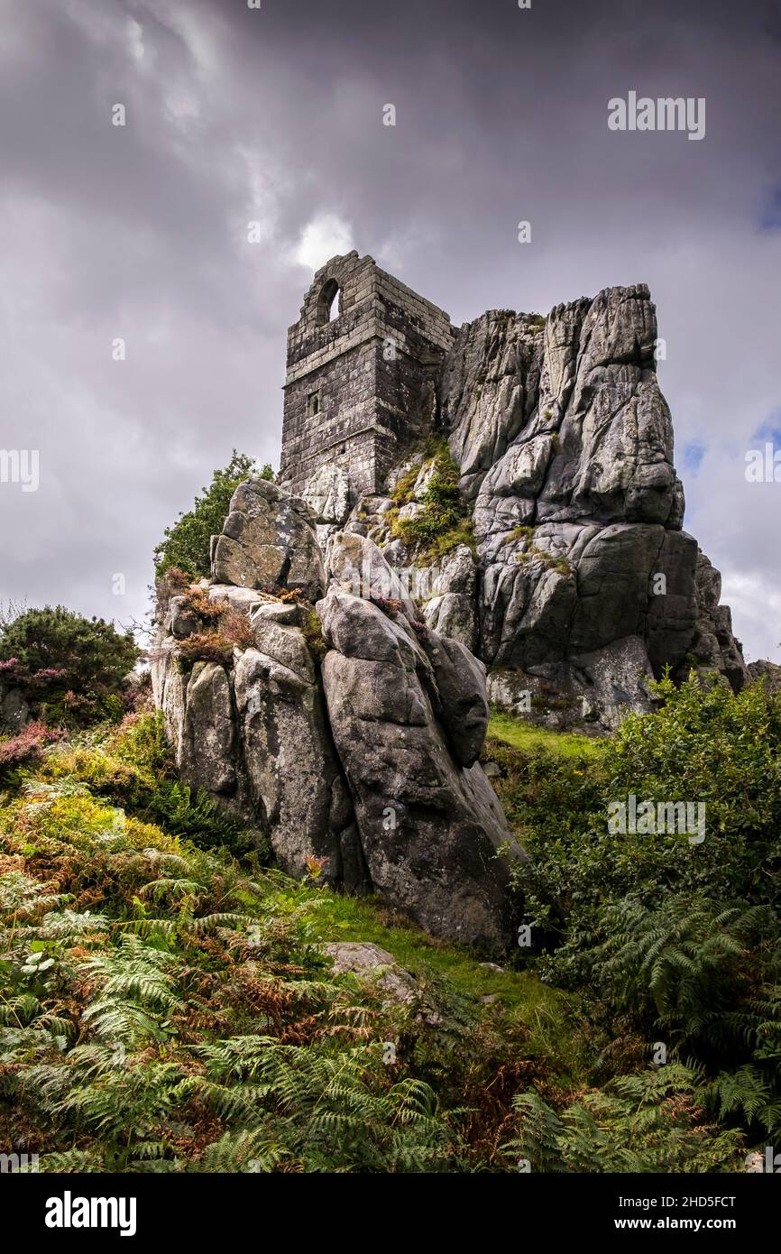 The ruins of the atmospheric 15th century Roche Rock Hermitage in ...