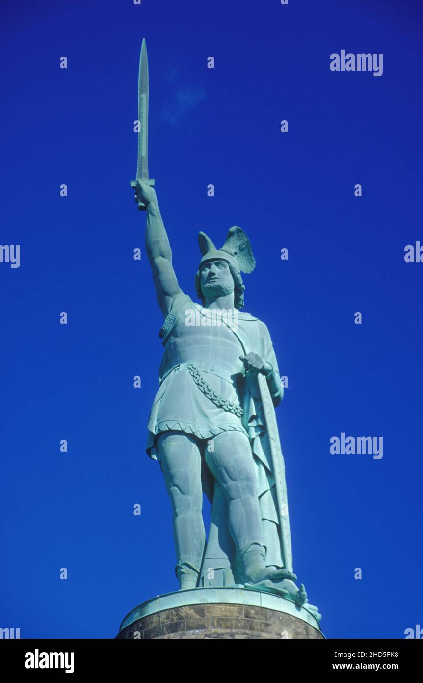 Hermann monument by Ernst von Bandel near Detmold, Teutoburg Forest ...