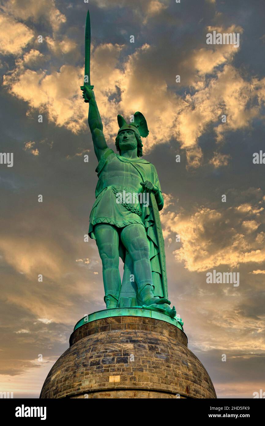 Hermann monument by Ernst von Bandel near Detmold, Teutoburg Forest ...