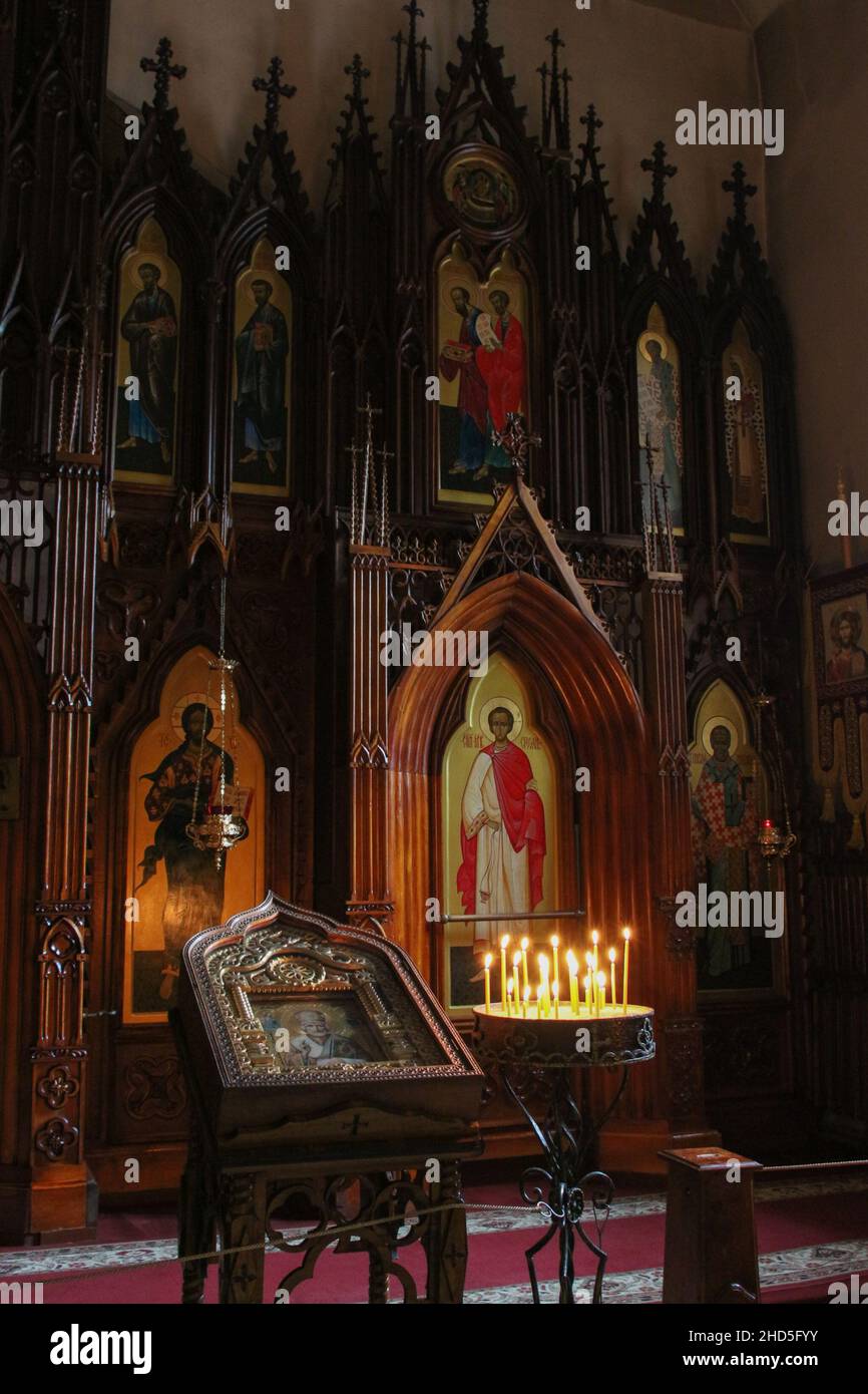 Kaliningrad, Russia - August 01 2019: interior view of the Saint ...
