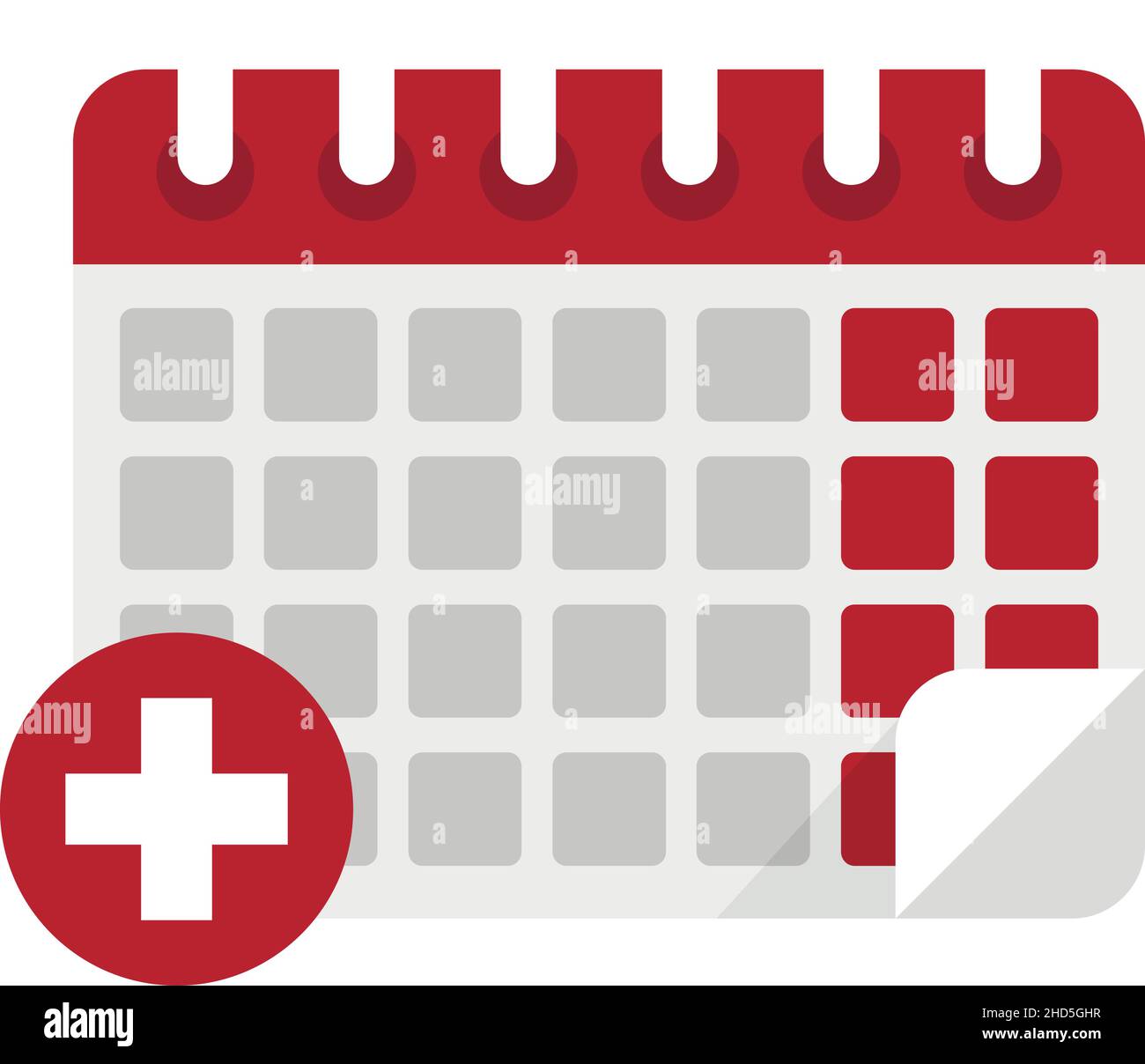 Medical calendar icon. Flat illustration of medical calendar vector ...