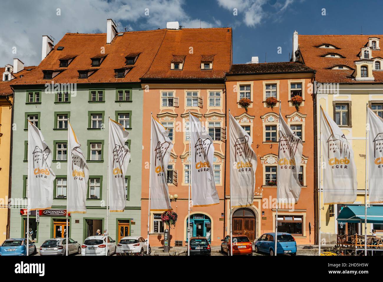 Cheb, Czech Republic - August 20, 2021. Town in Western Bohemia lies on ...