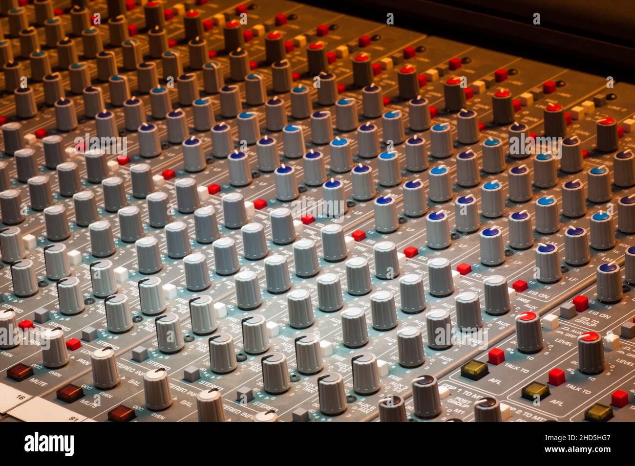 Music production Recording Studio - audio mixing equipment Stock Photo ...