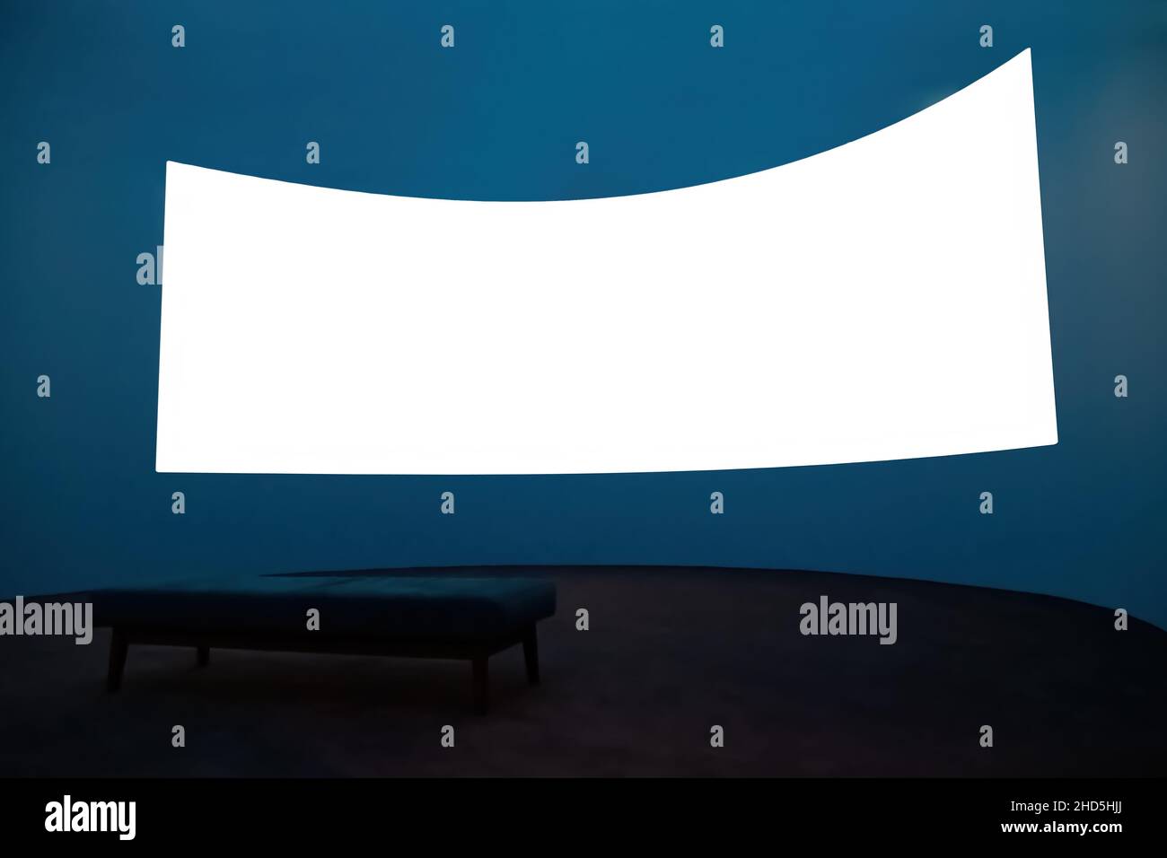 Blank large interactive wall display - white screen concept Stock Photo ...