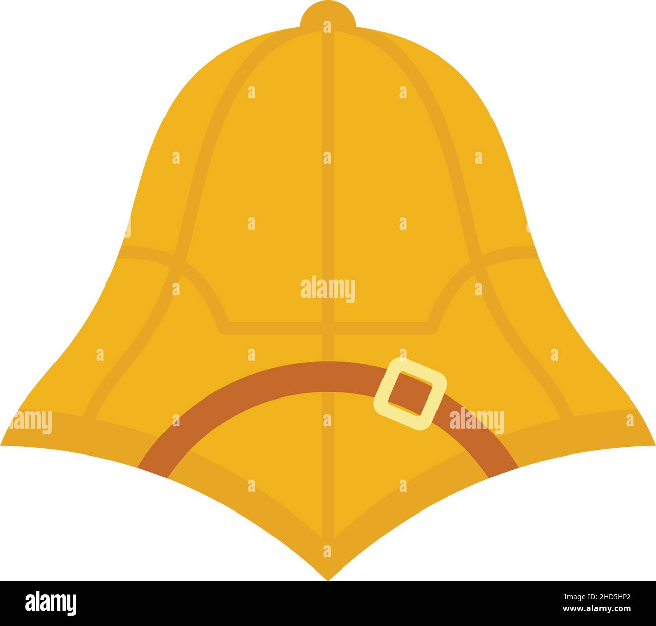 Safari hunter hat icon. Flat illustration of safari hunter hat vector ...