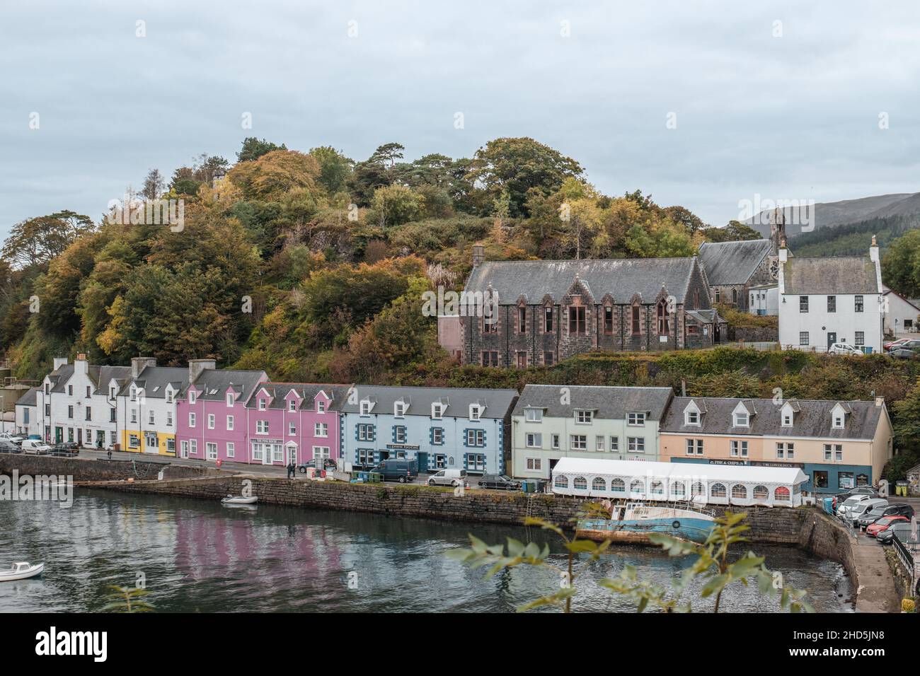 Portree, Scotland - October 2021: View of the capital town on Isle of ...