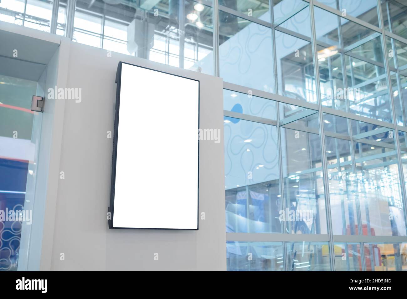 Vertical blank white display wall at exhibition - white screen concept ...