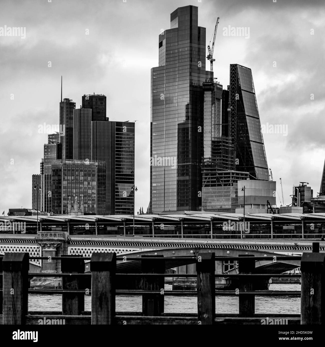 London England UK January 02 2022, London Skyline With A Group Of ...