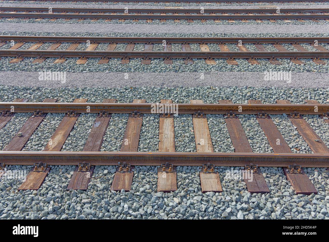Train railroad tracks close up Stock Photo - Alamy