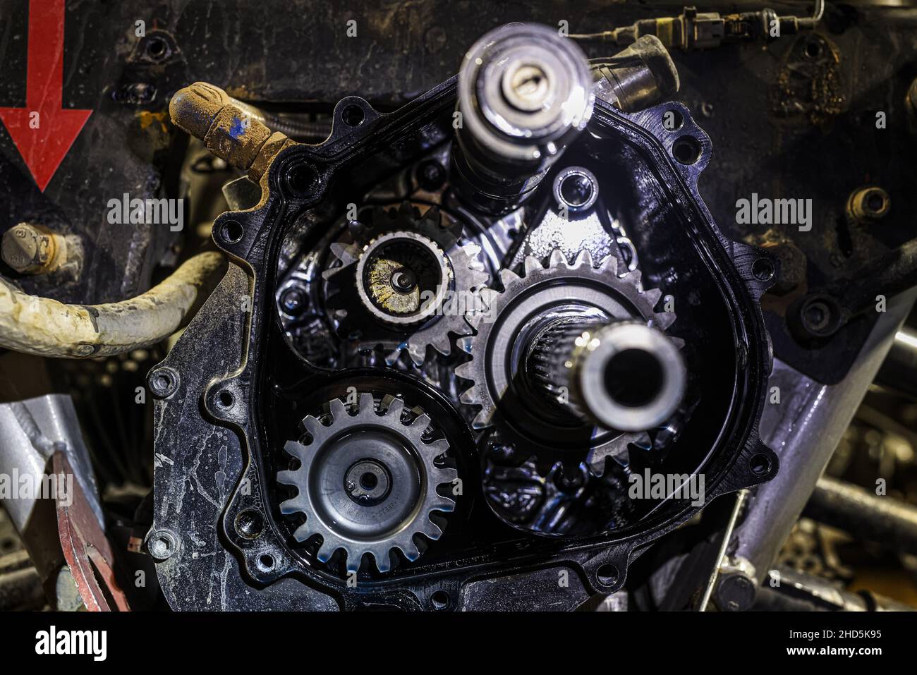 Gearbox change at MD Rallye during the Stage 2 of the Dakar Rally 2022 ...