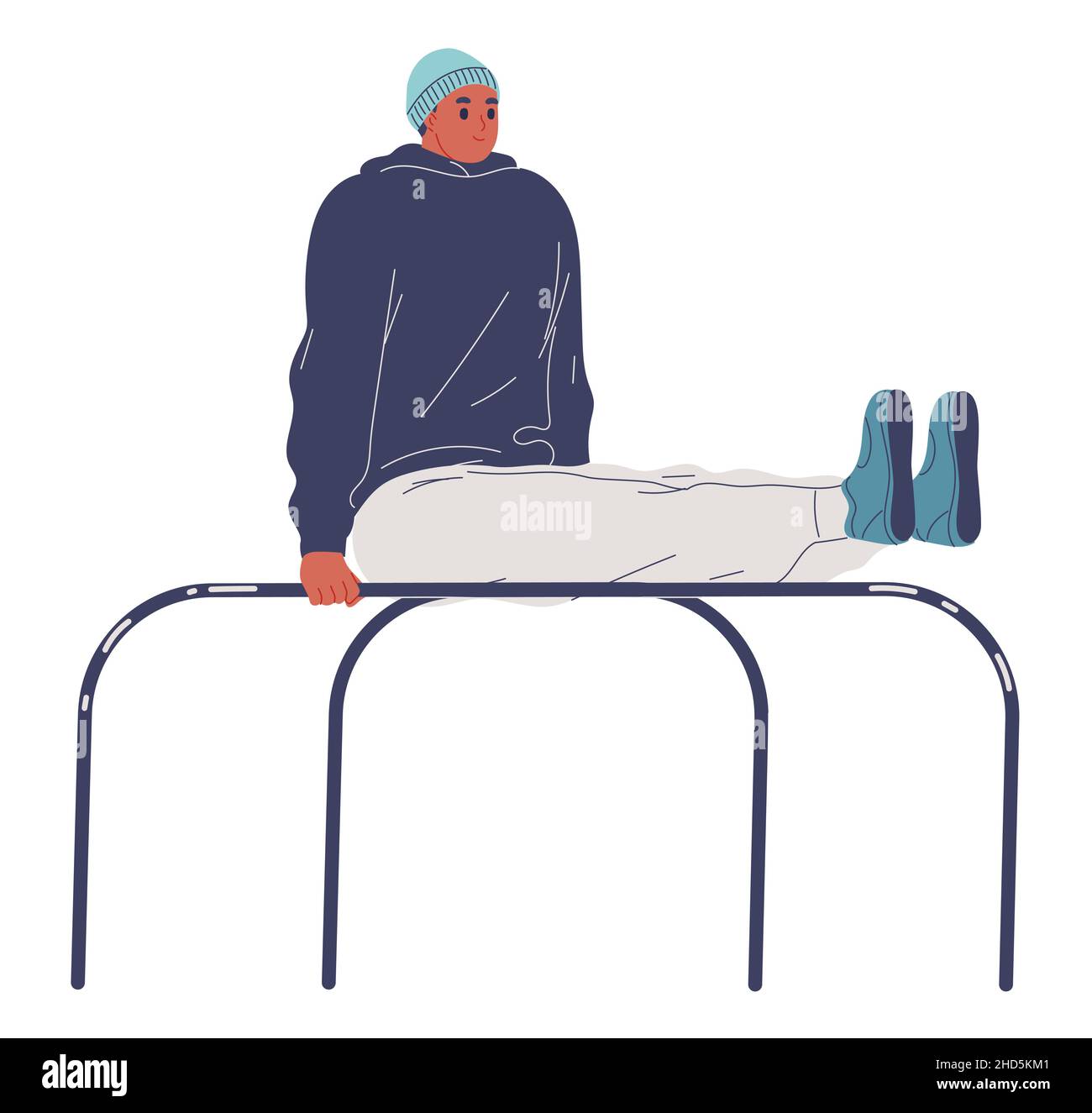 Young fit man working out Stock Vector Images - Alamy