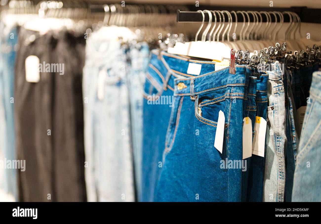 Jeans in clothing store hi-res stock photography and images - Alamy