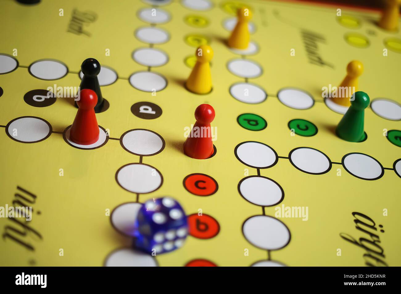 Viersen, Germany - May 9. 2021: Closeup of yellow game board with ...