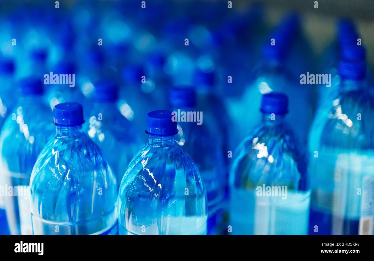 Lots of mineral water bottles Stock Photo - Alamy