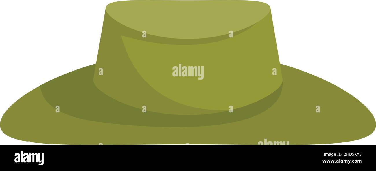 Hunter green hat icon. Flat illustration of hunter green hat vector ...