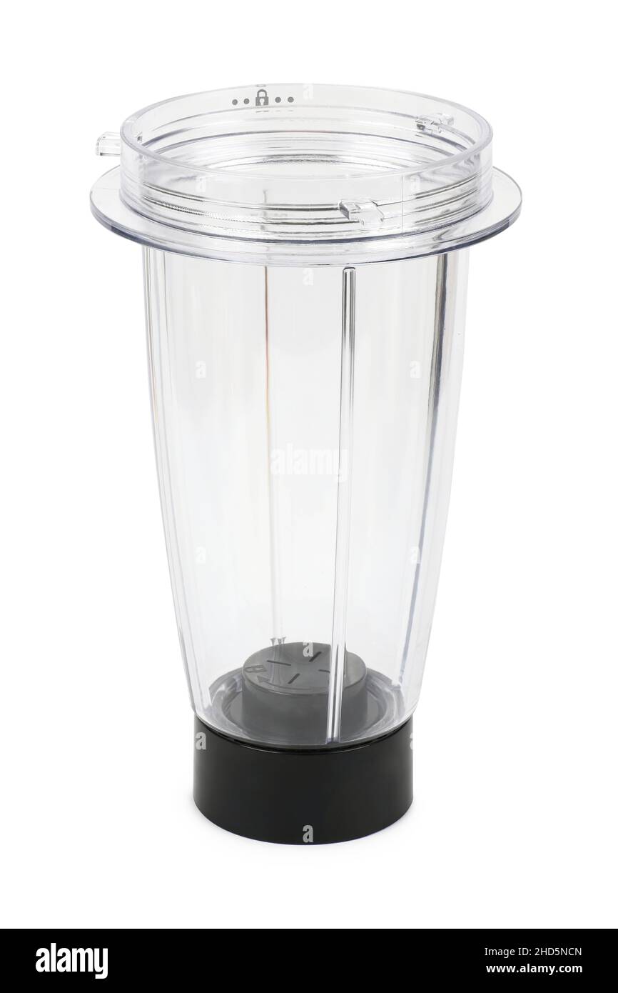 Electric blender bowl, kitchen equipment isolated on white background ...