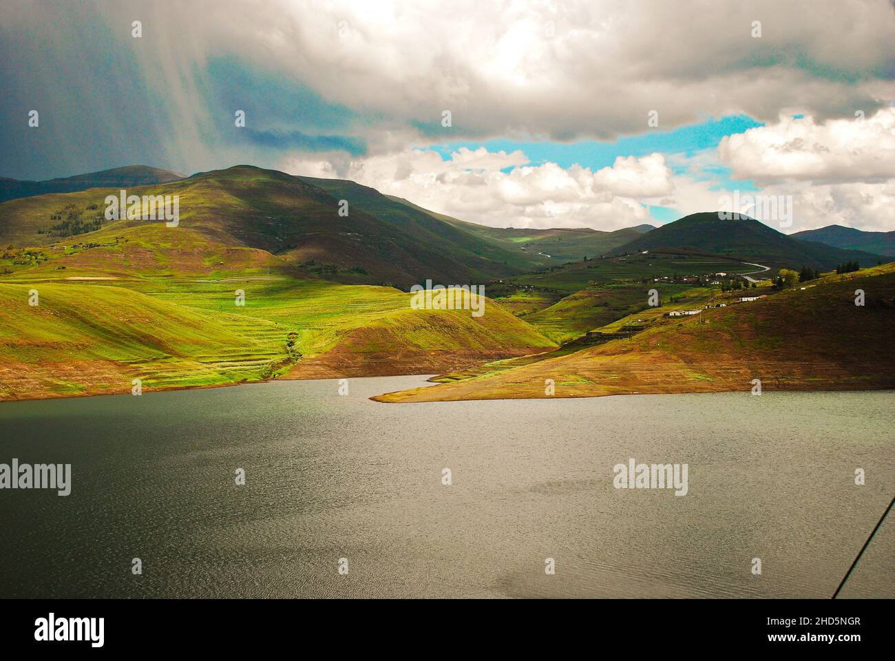 The Katse Dam is Lesotho Highlands Water Project in AFrica Stock Photo ...